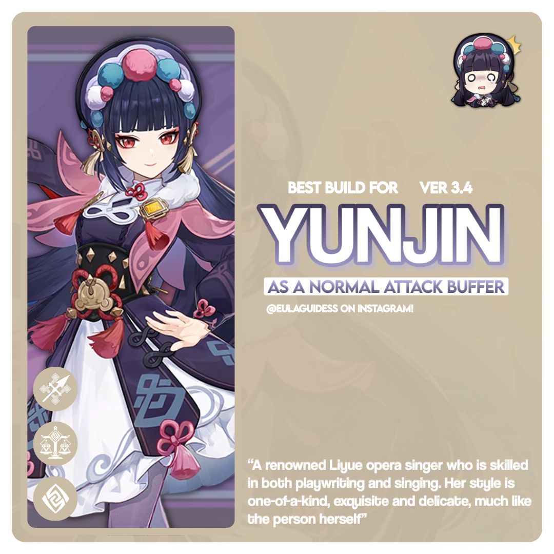[ VER 3.4 ] Best build for Yunjin as a support for Normal Attacks ...