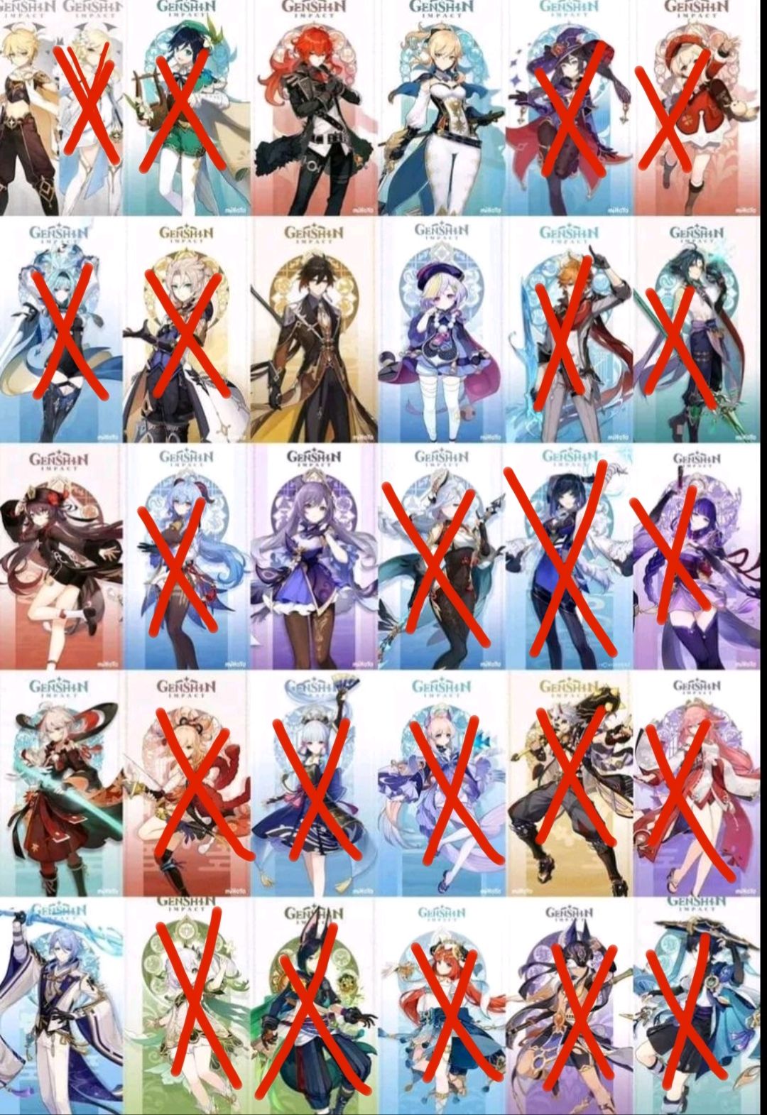 i dont have the crossed characters 😔😔 Genshin Impact | HoYoLAB