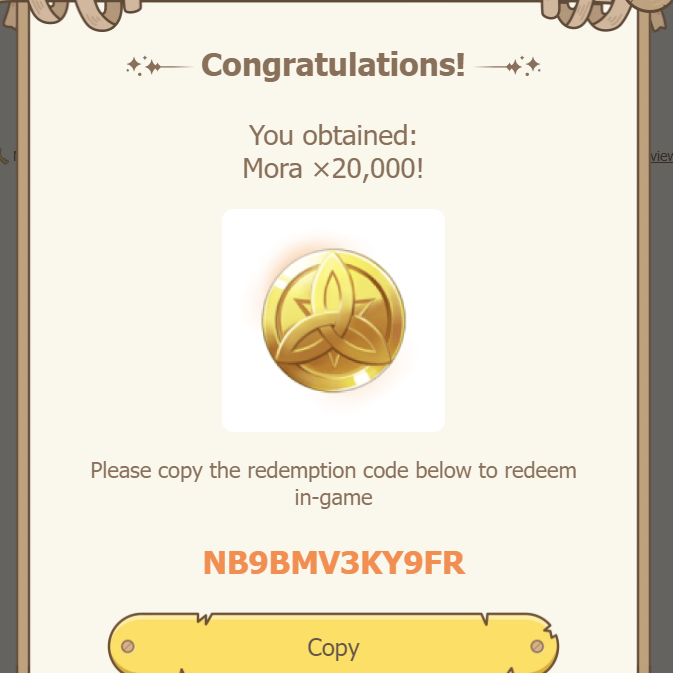 Code for mora Genshin Impact | HoYoLAB