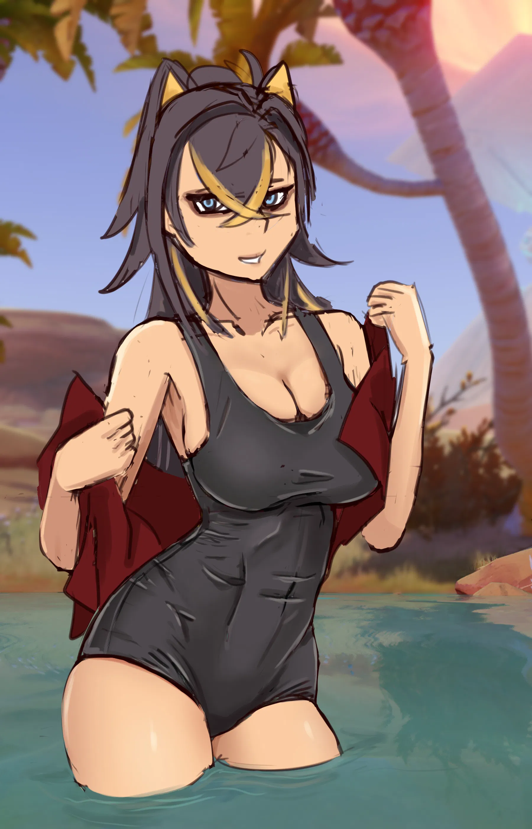Daily Dehya Drawing untill she's home; Swimsuit time! Genshin Impact | HoYoLAB