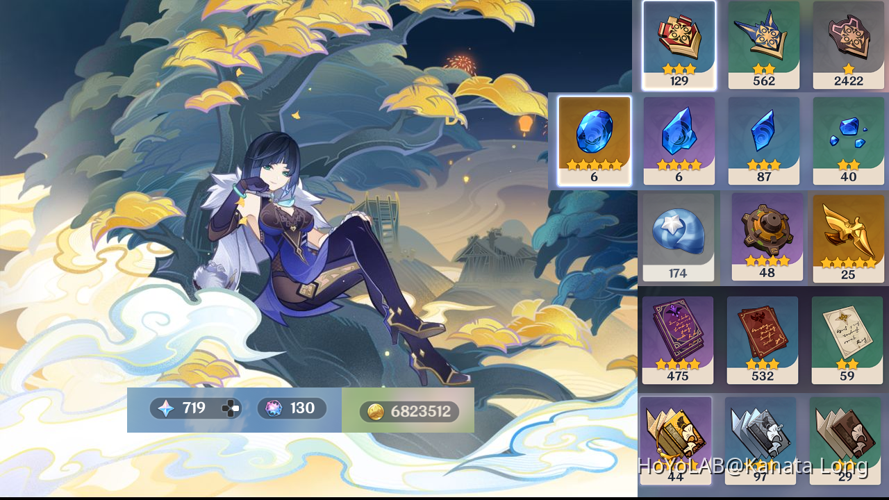 Yelan prefarming progress! Genshin Impact | HoYoLAB