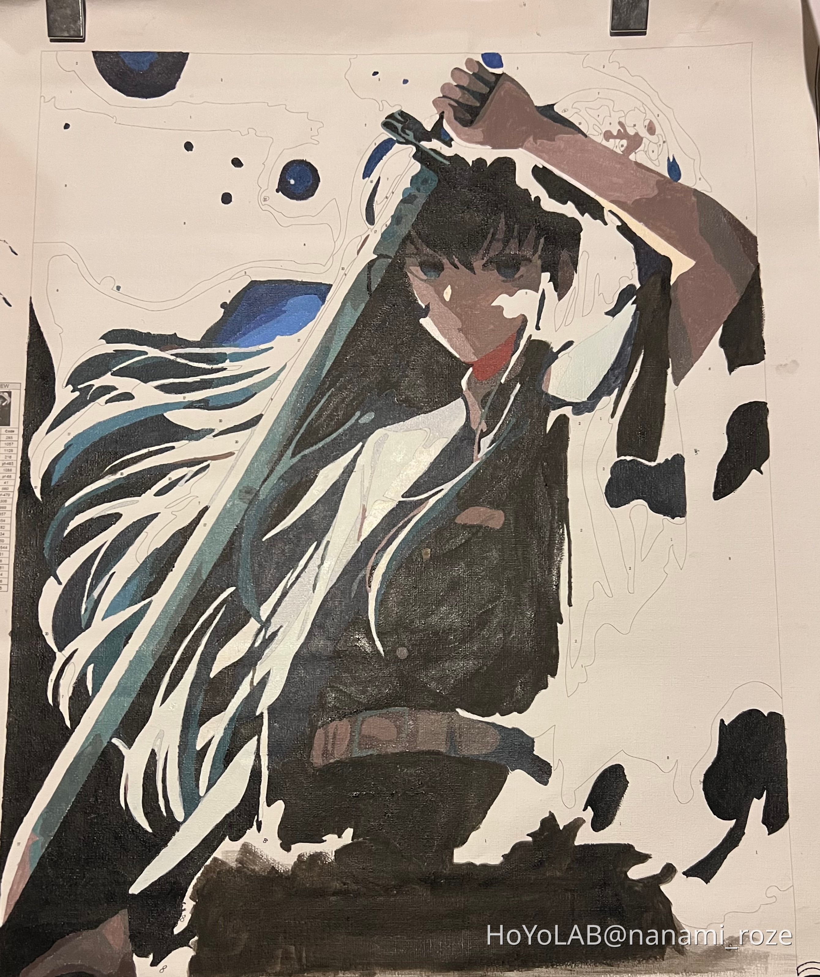 Starting to paint Muichiro again | HoYoLAB
