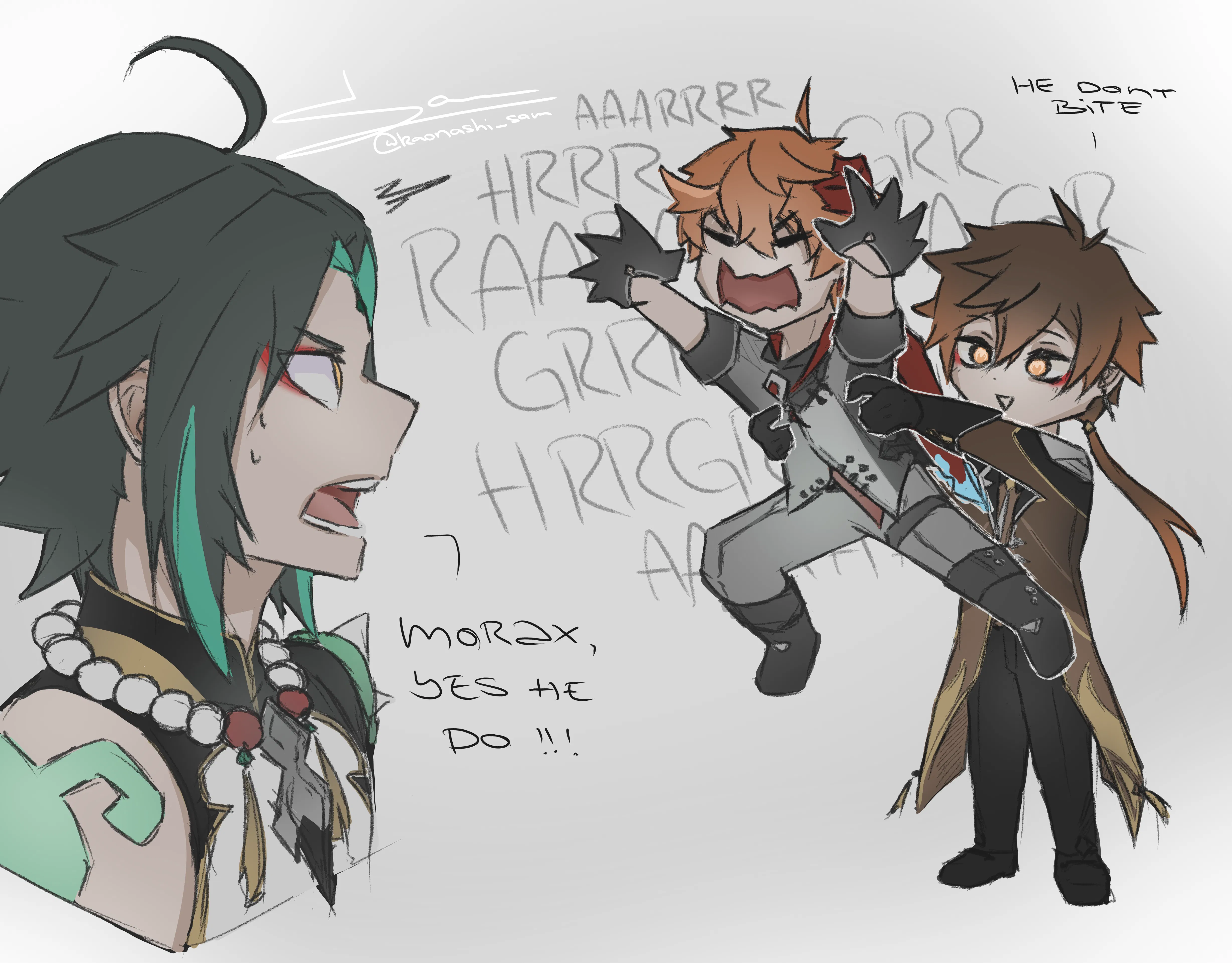 When Morax introduced Childe to Xiao Genshin Impact | HoYoLAB