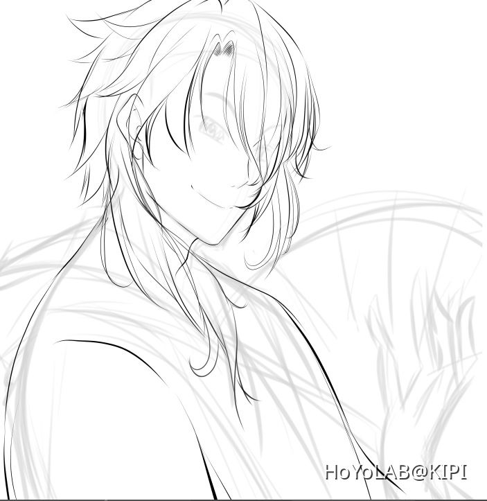 Me: Line Art Ayato. Genshin Impact | HoYoLAB