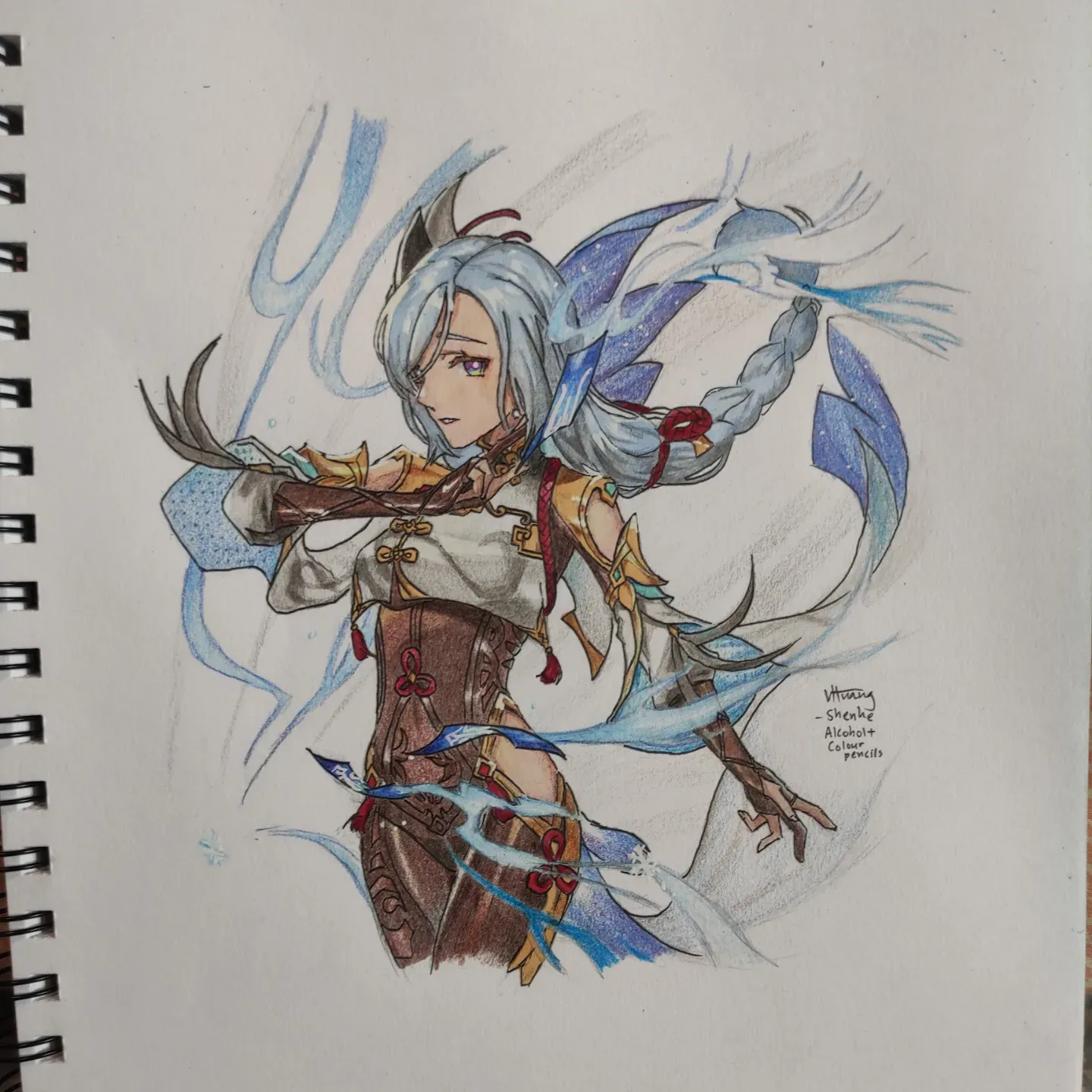 Shenhe art :D (Traditional) Genshin Impact | HoYoLAB