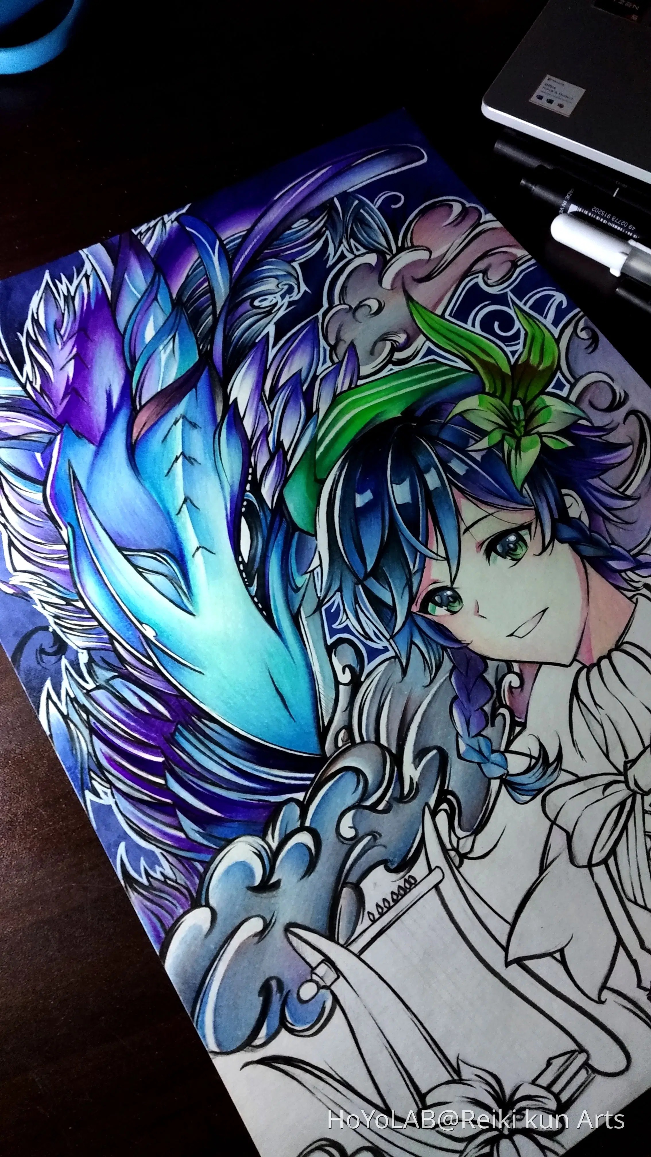 Halfway through my Venti drawing 😶 Genshin Impact | HoYoLAB