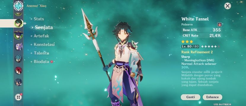 xiao ku ini udah bagus atau masih kurang ini buat f2p Genshin Impact ...