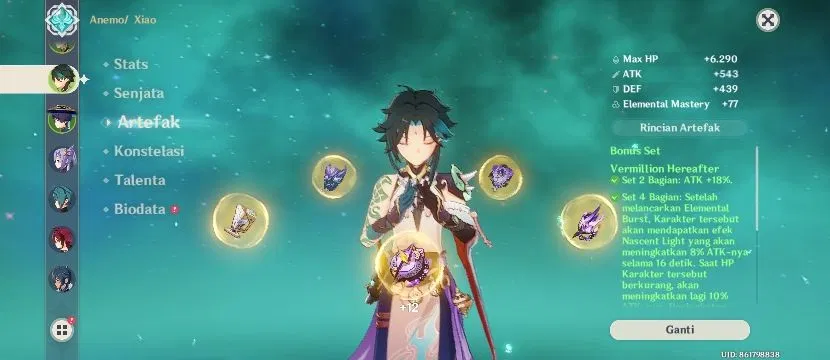 xiao ku ini udah bagus atau masih kurang ini buat f2p Genshin Impact ...