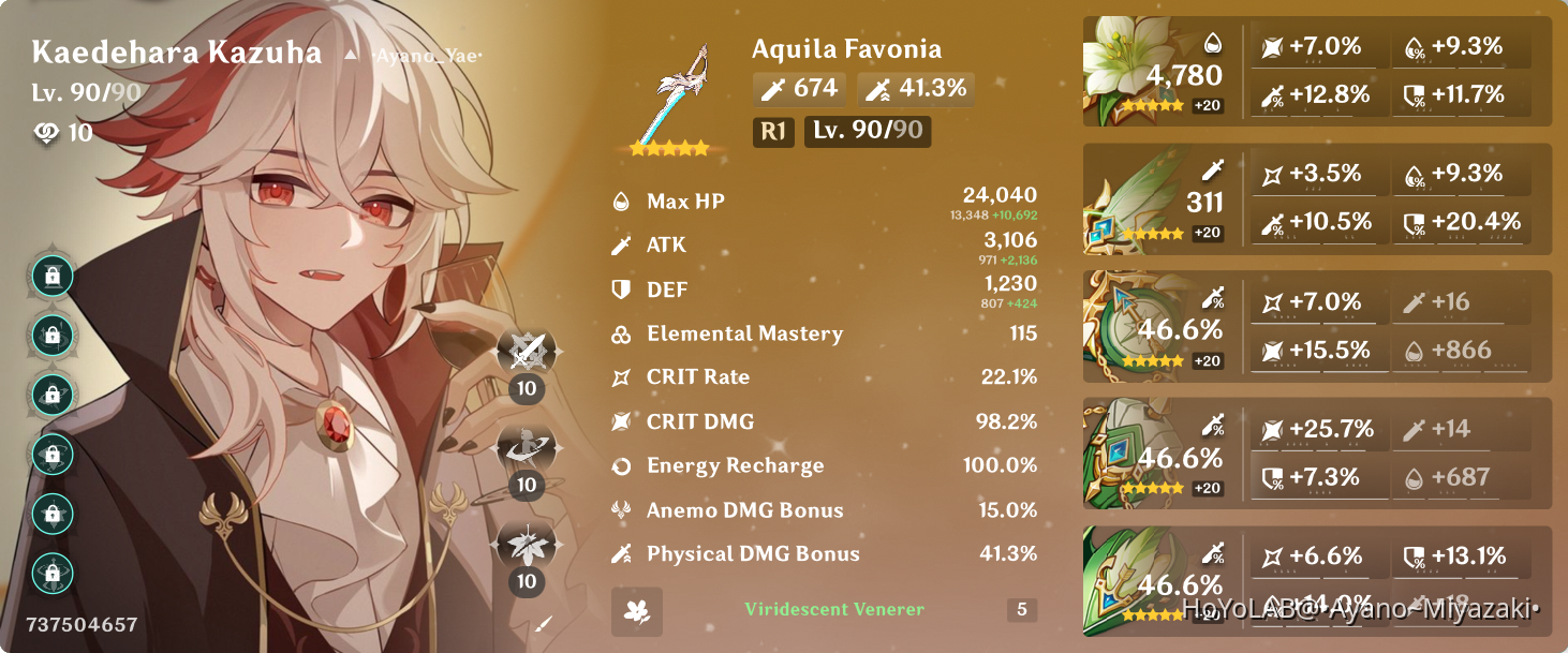 My kazuha showcase Genshin Impact | HoYoLAB