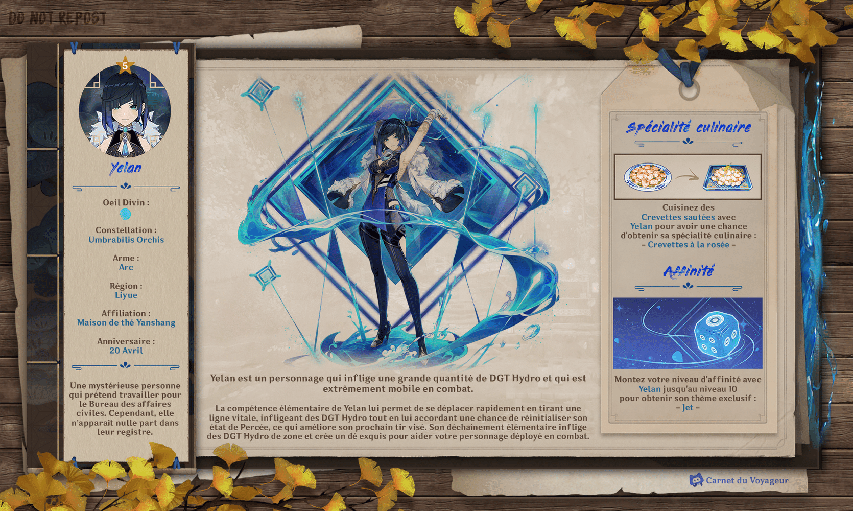 [Version 3.4] Yelan | Guide complet : Sub DPS Hydro Genshin Impact ...