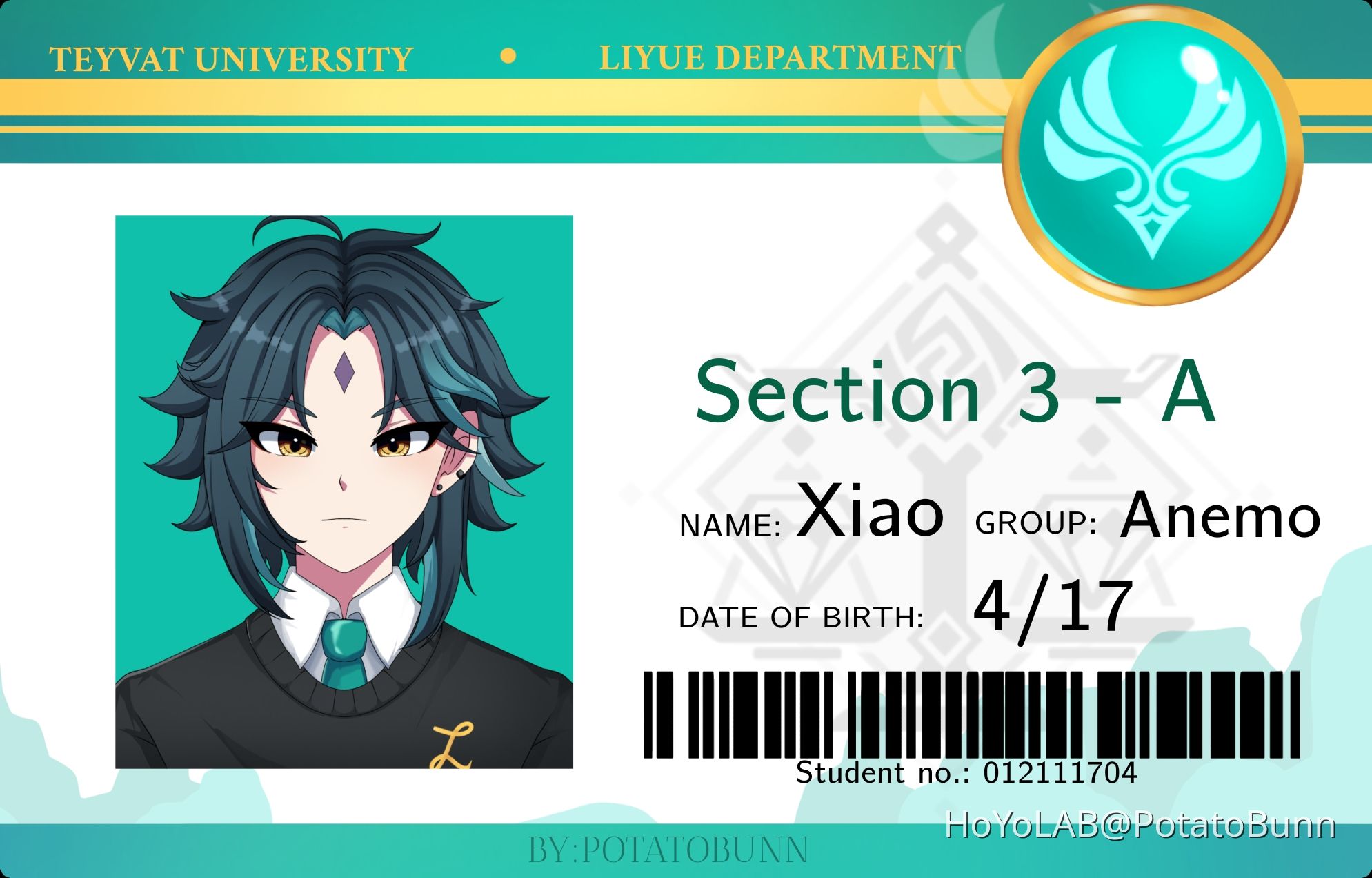 Xiao [Student ID] Genshin Impact | HoYoLAB