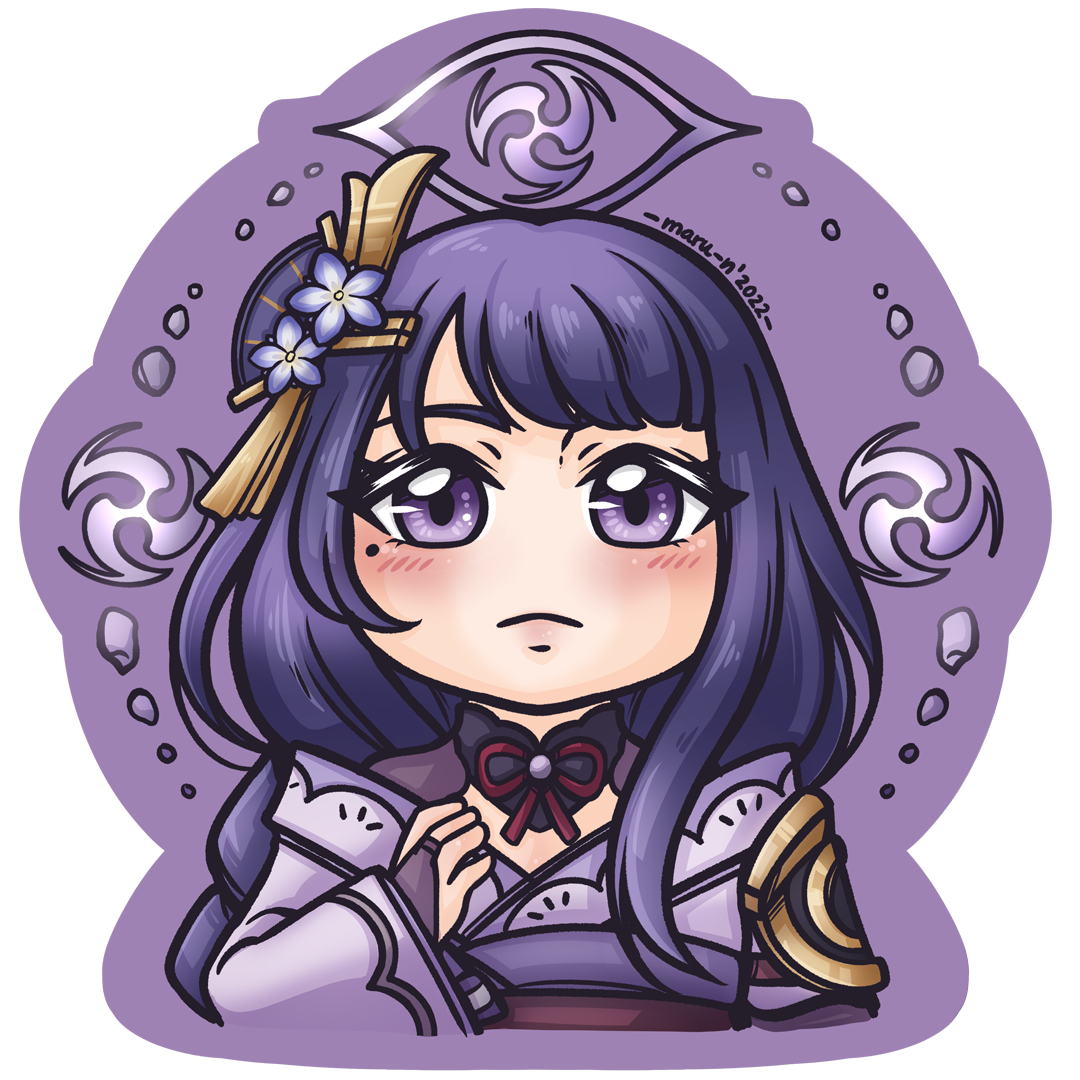 Raiden Shogun Sticker Design Genshin Impact | HoYoLAB