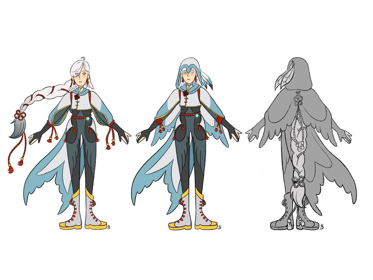 a sketch of a Shenhe redesign Genshin Impact | HoYoLAB