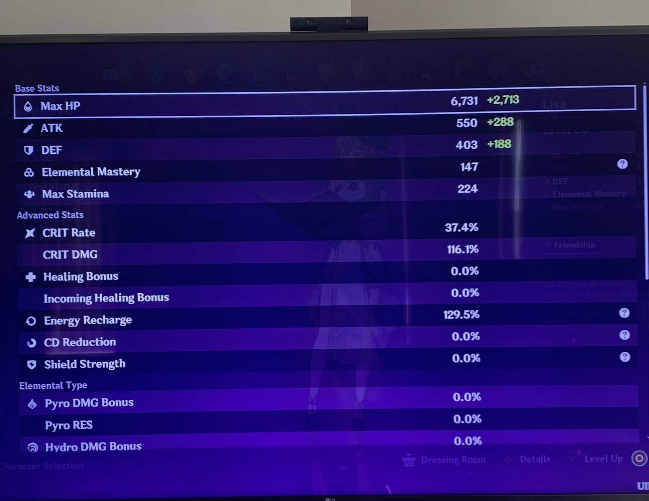 Lisa skin + stats Genshin Impact | HoYoLAB