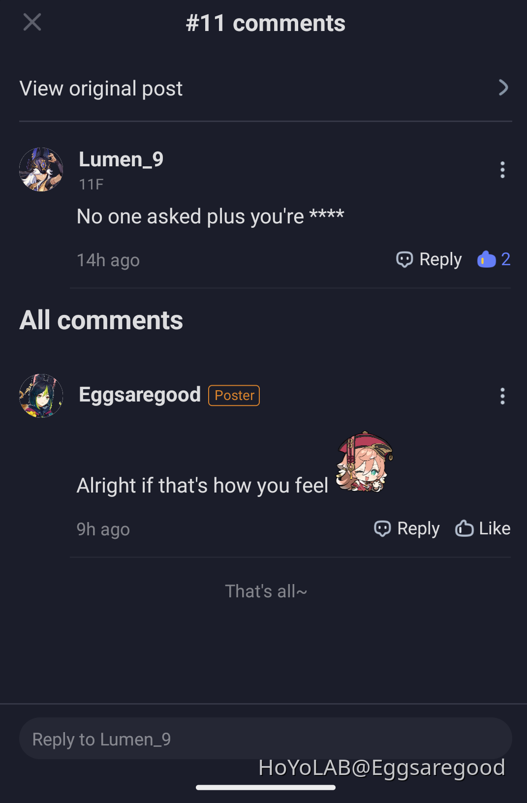 Alright buddy. (THE SPACE BAR WORKS NOW) | HoYoLAB