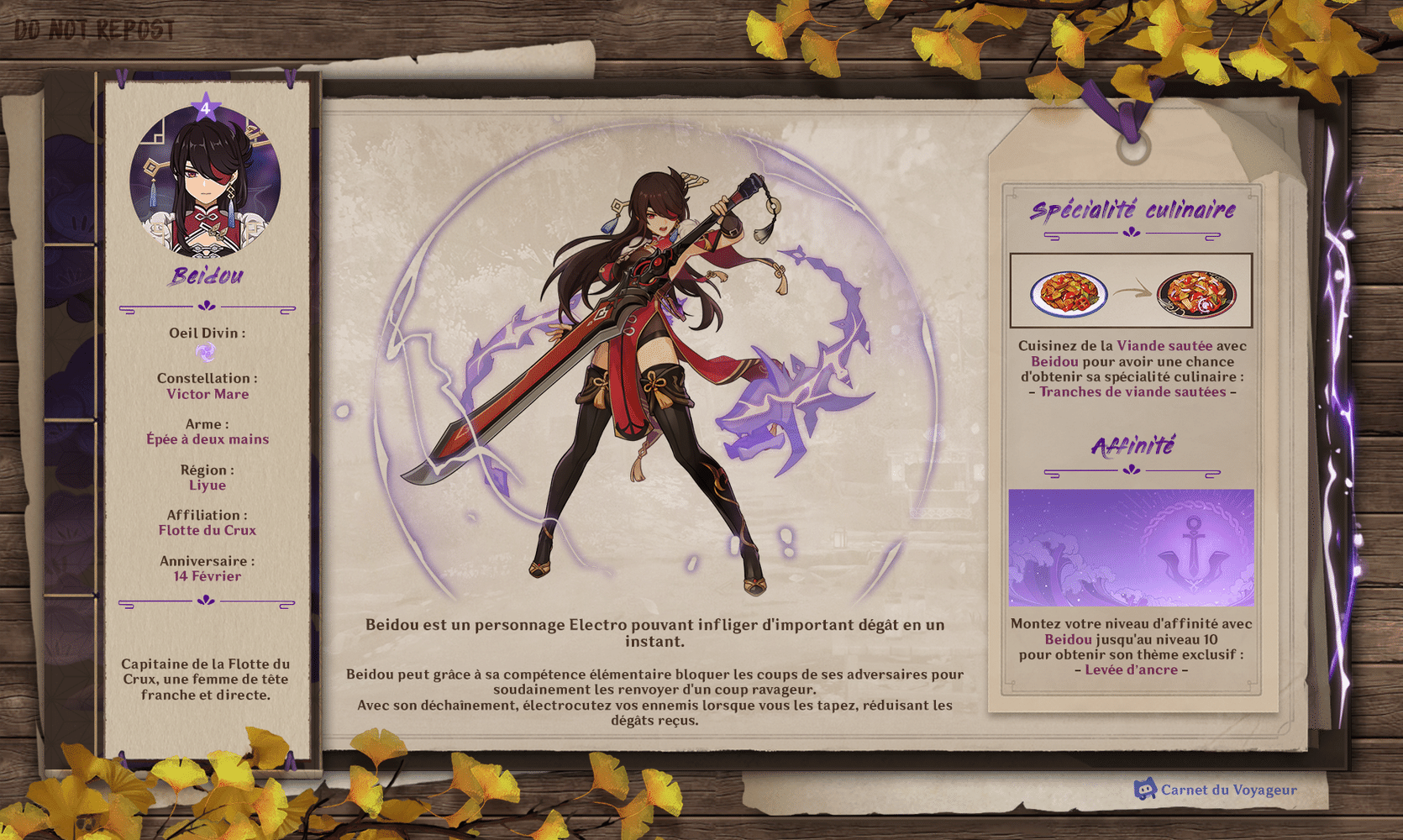 [Version 3.4] Beidou | Guide complet : Burst DPS Électro Genshin Impact ...