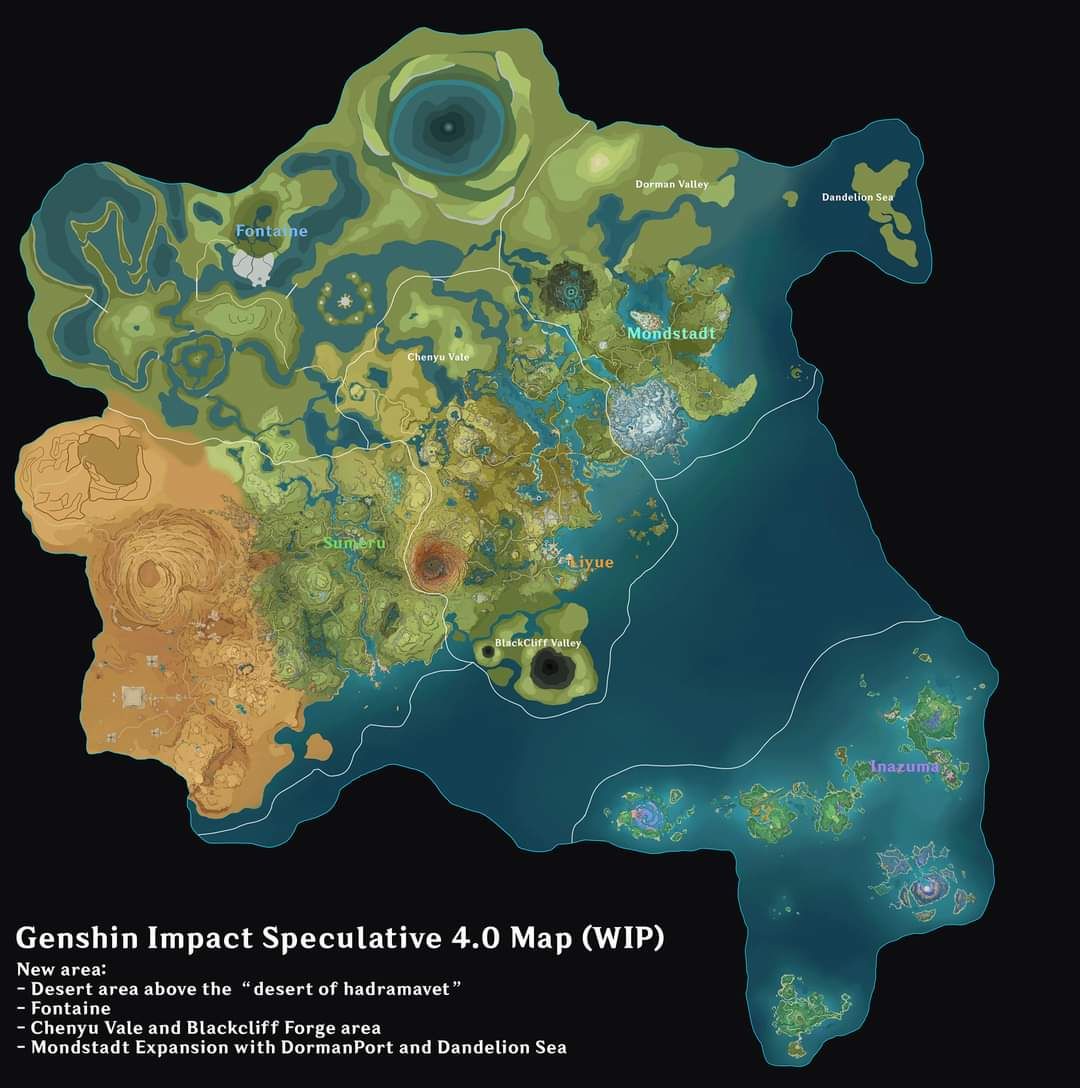 Nuevo mapa conceptual Genshin Impact | HoYoLAB