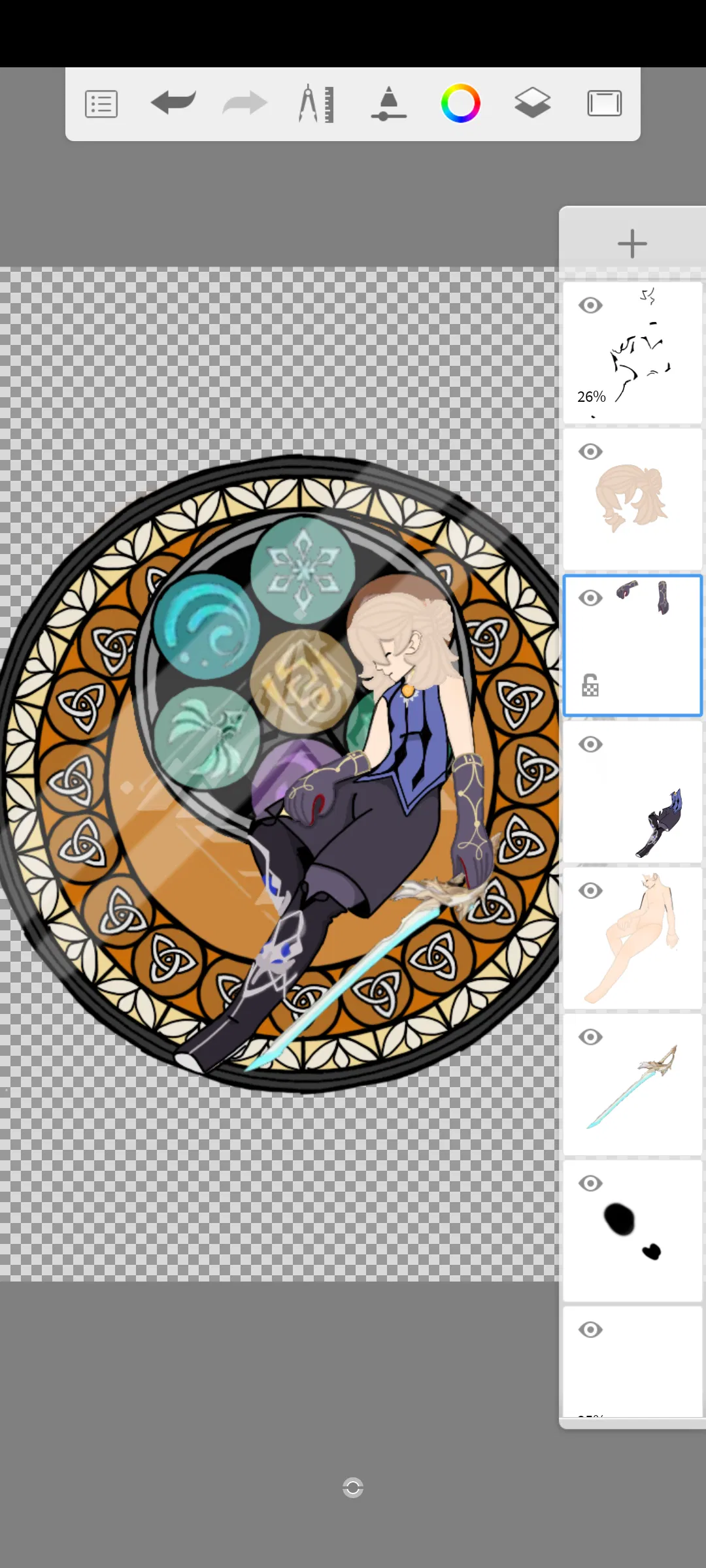 Albedo stained glass portrait Genshin Impact | HoYoLAB