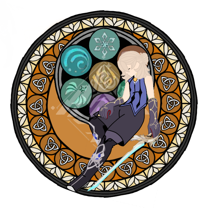 Albedo stained glass portrait Genshin Impact | HoYoLAB