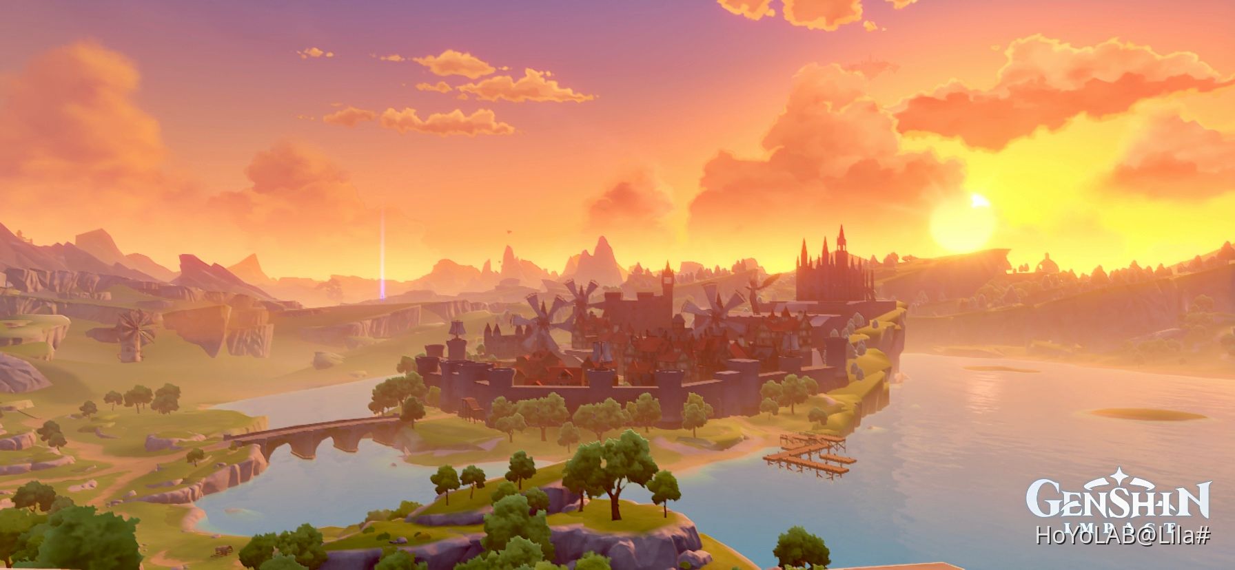 Beautiful Sunset in Mondstadt Genshin Impact | HoYoLAB