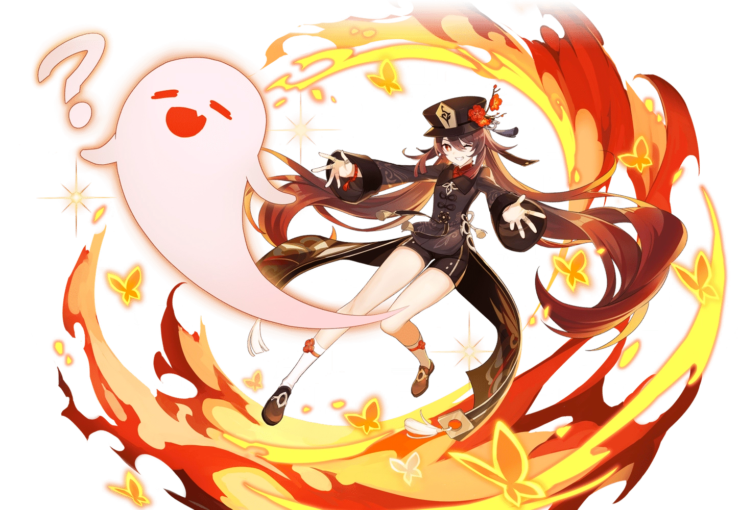 Infographic｜Hu Tao｜She can memorize an entire book upside down by 3 years old, the Pyro monster ...