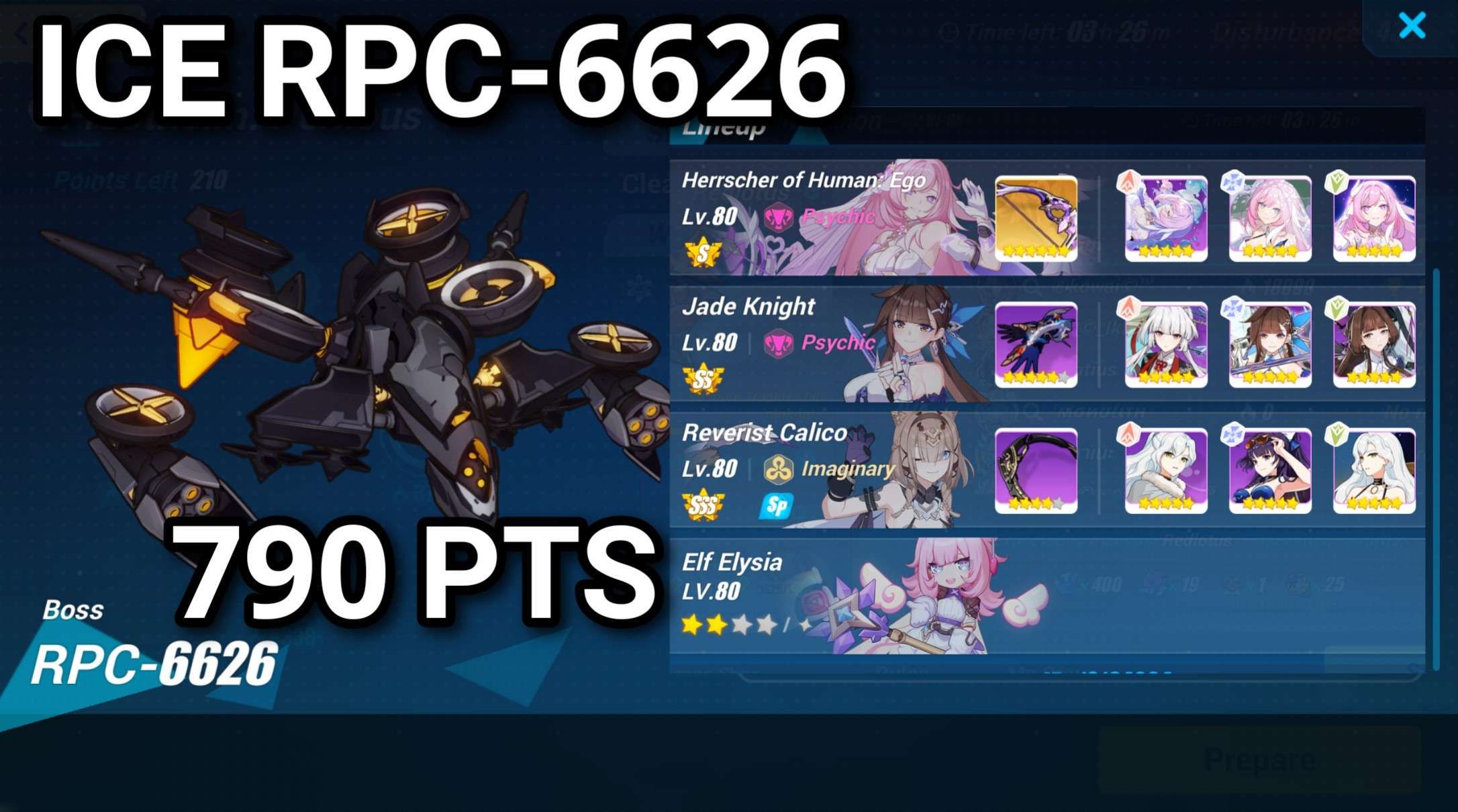 EX RL Abyss Ice RPC-6626 (433D) 790 PTS - HoH(S0)/JK(SS)/RC F2P Weapon + Turg Honkai Impact 3rd ...