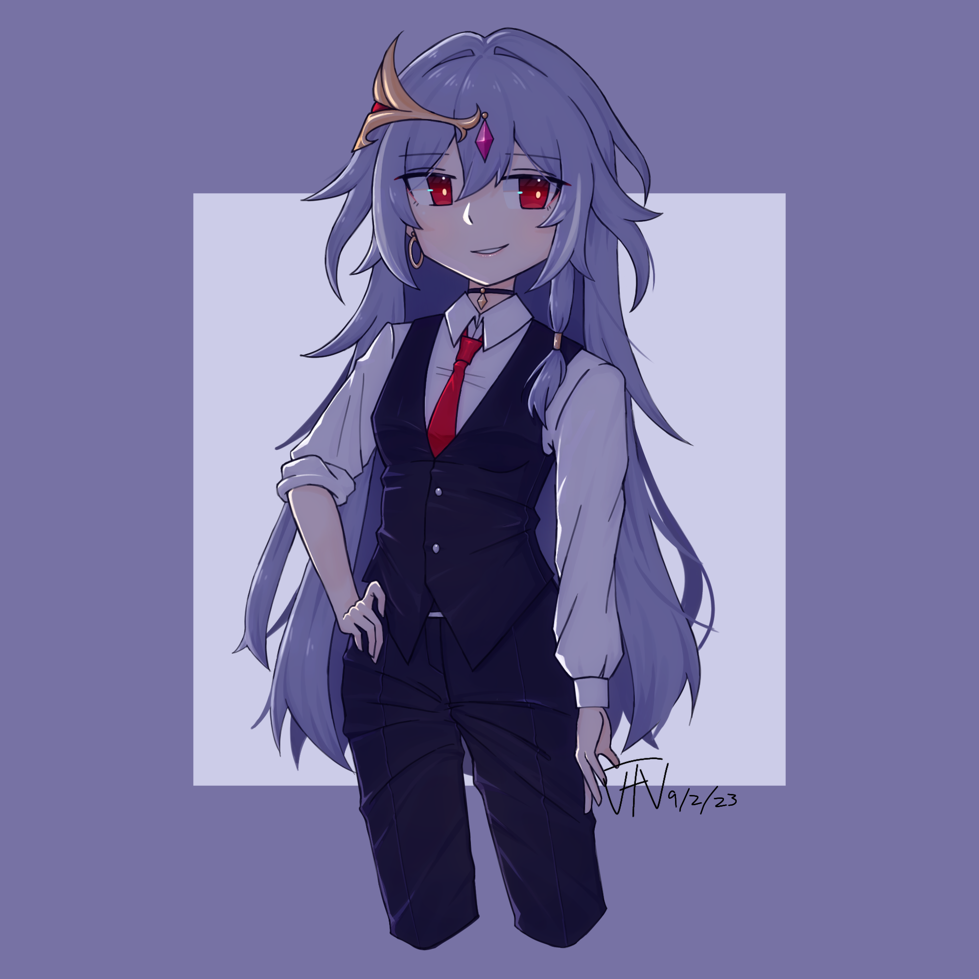 Senti in a waistcoat Honkai Impact 3rd | HoYoLAB