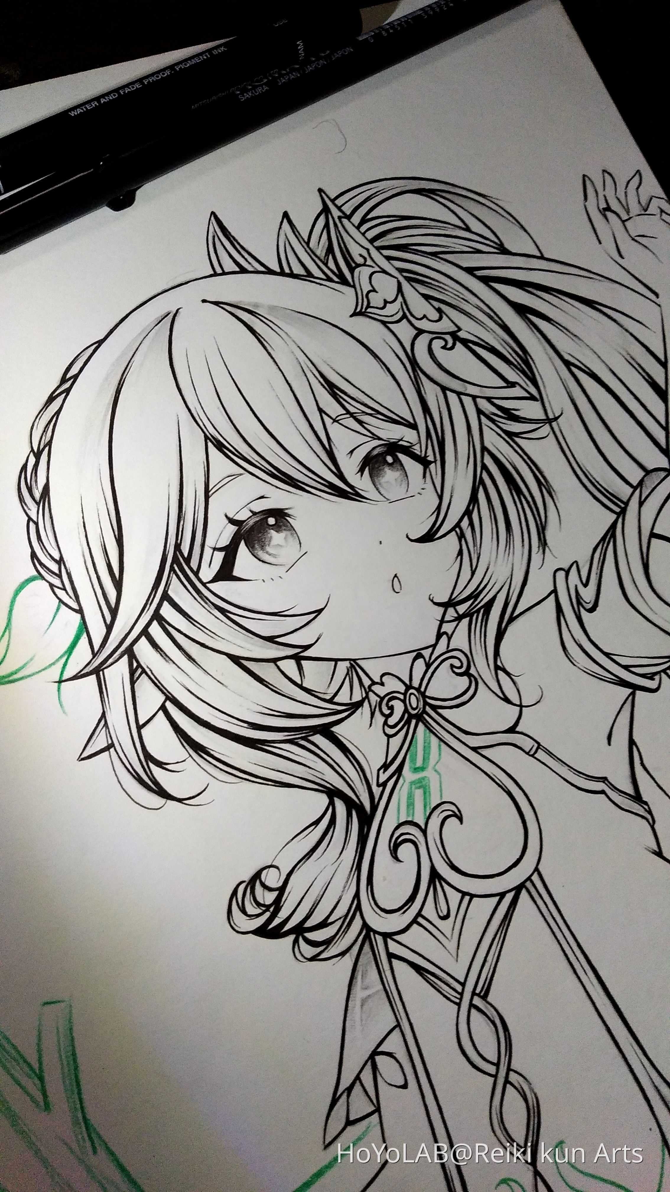 Done with Nahida's line art Genshin Impact | HoYoLAB