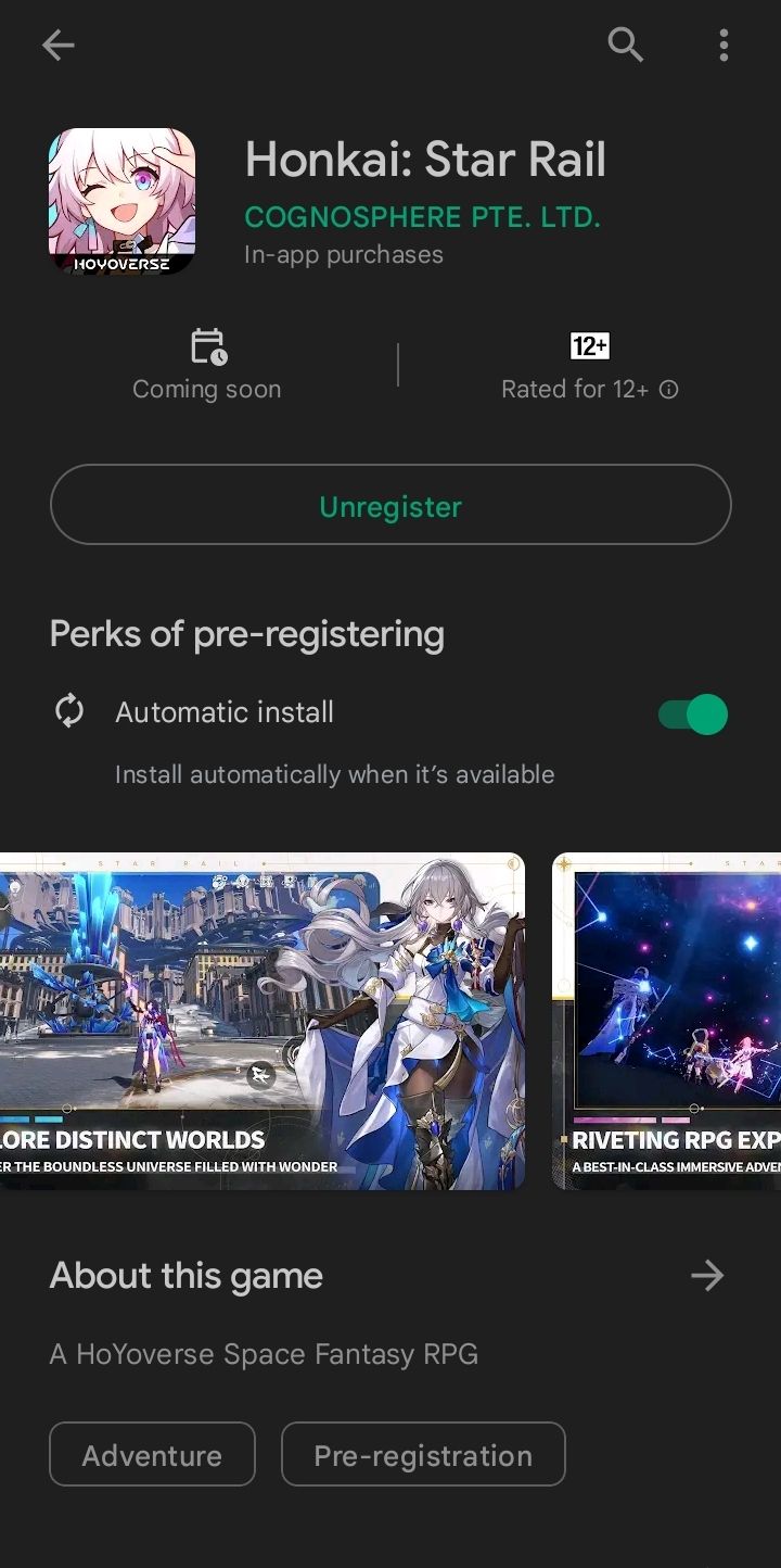 OMG WE CAN ALREADY PRE-REGISTER FOR STAR RAIL ON PLAY STORE Honkai ...