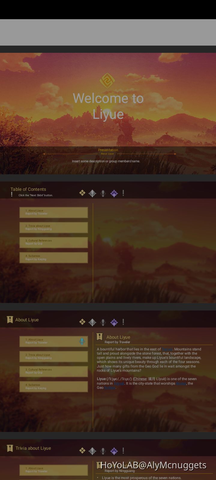 Liyue Powerpoint Template Genshin Impact | HoYoLAB