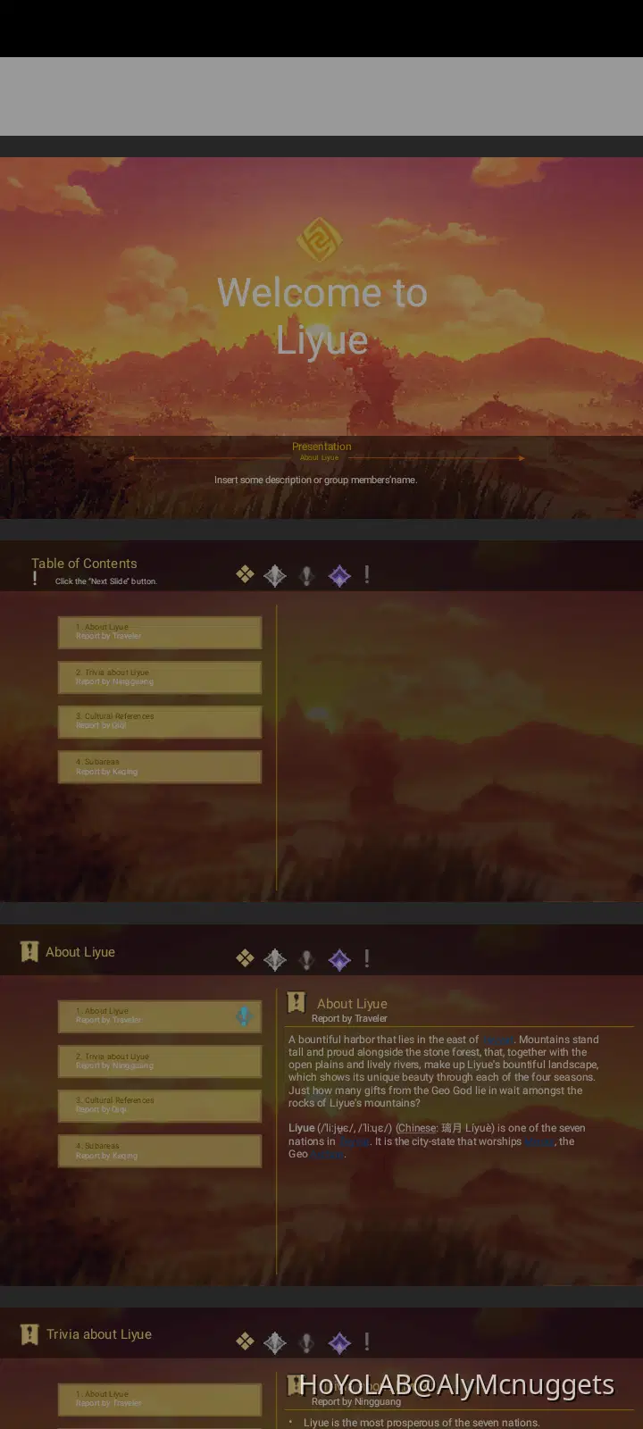 Liyue Powerpoint Template Genshin Impact | HoYoLAB