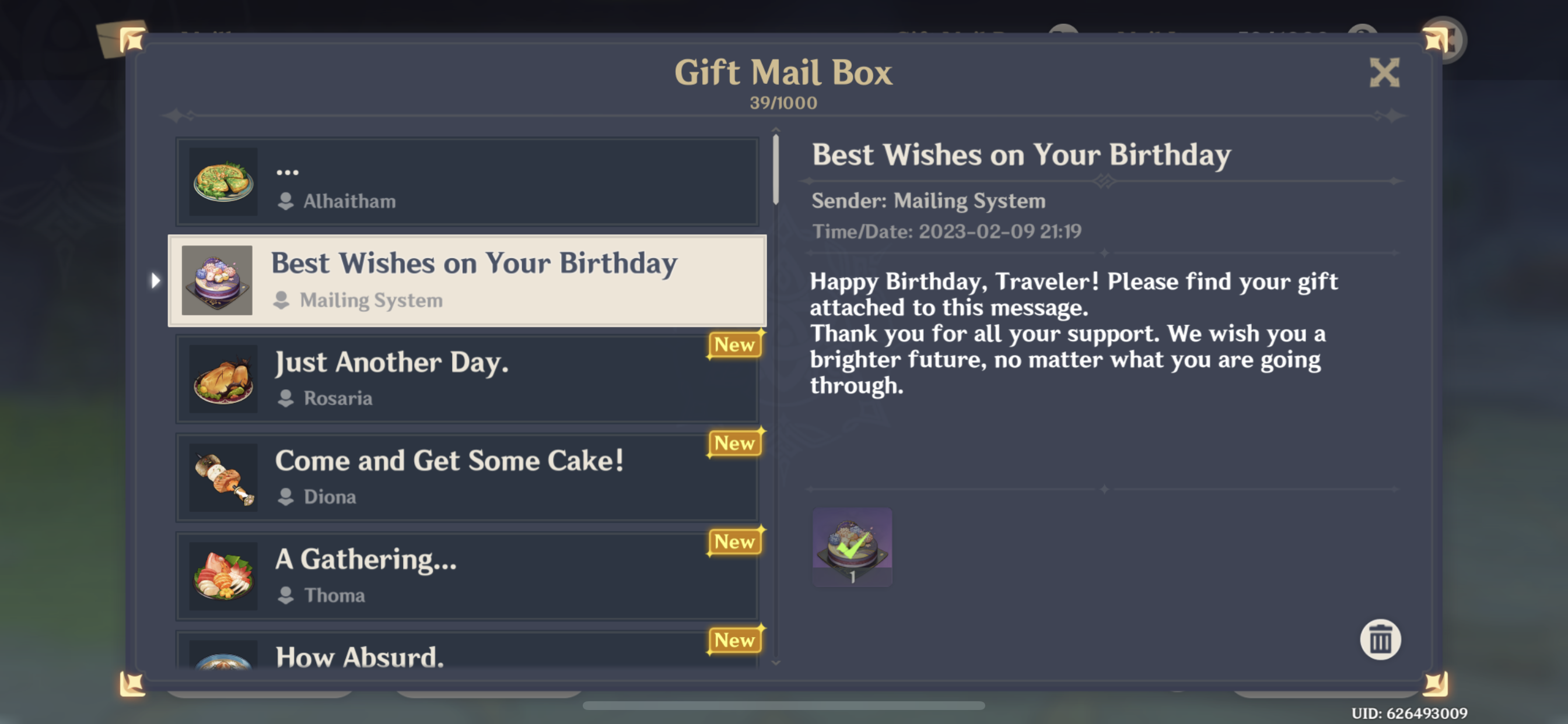 Happy birthday to me and my second year in game Genshin Impact | HoYoLAB