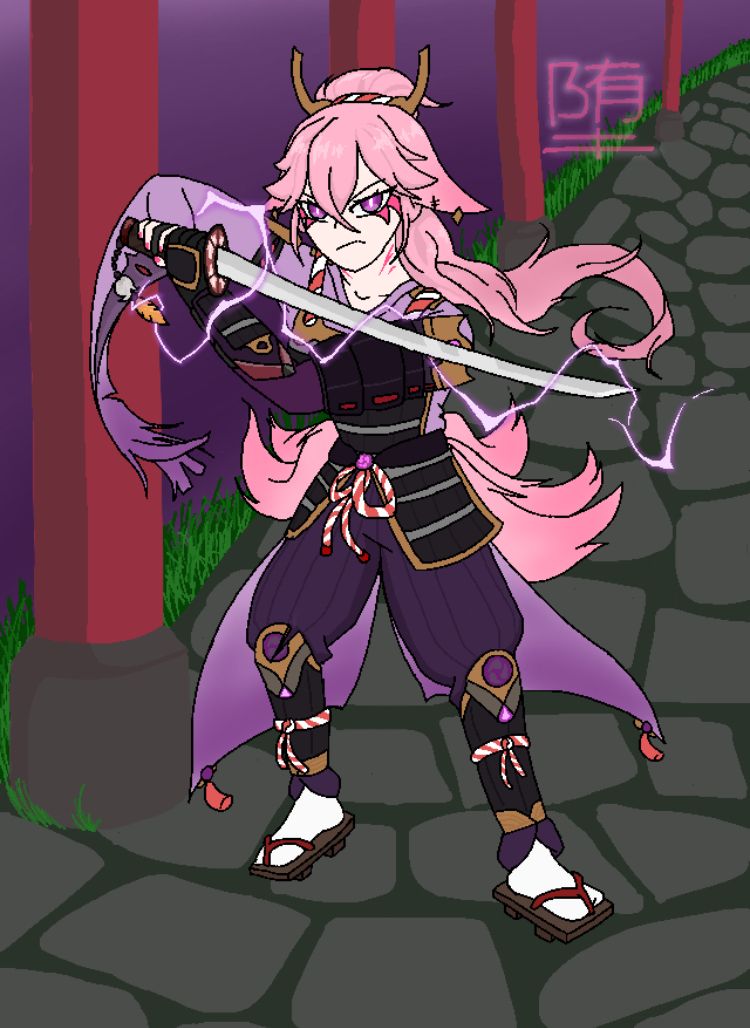 Yae miko if she was a samurai Genshin Impact | HoYoLAB