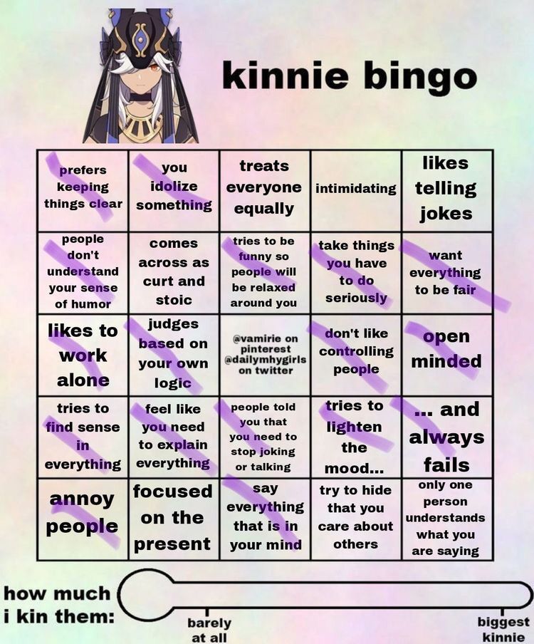 my take on kinnie bingo Genshin Impact | HoYoLAB