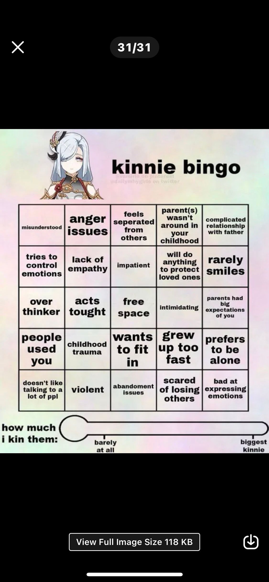 Kinnie bingo Genshin Impact | HoYoLAB