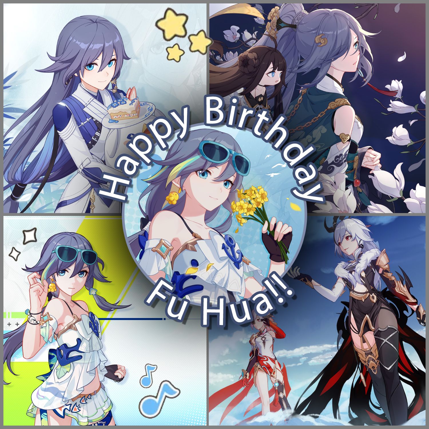 Happy birthday Fu Hua and Senti ♥ Honkai Impact 3rd | HoYoLAB