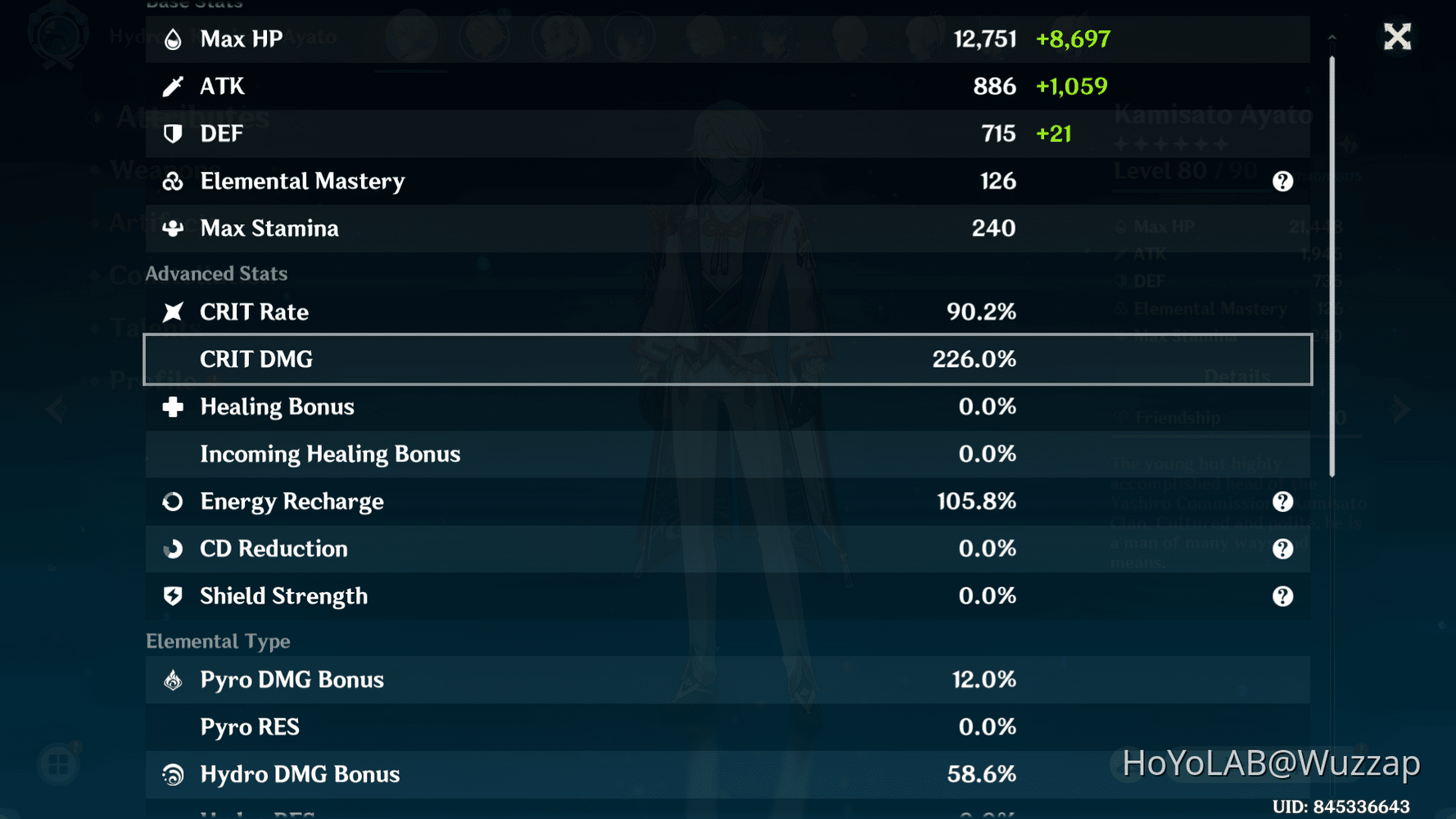 Update for my Ayato Stat Genshin Impact | HoYoLAB