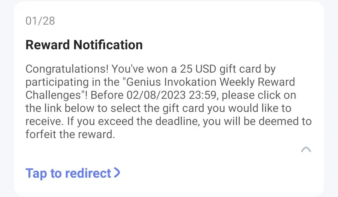 reward notification Genshin Impact | HoYoLAB