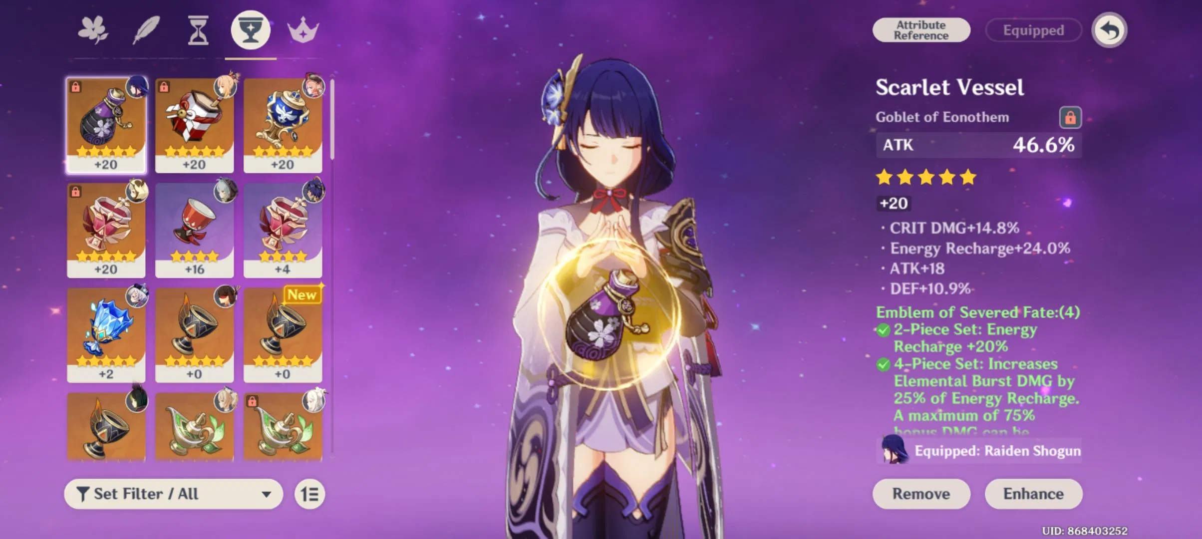 raiden shogun artifact Genshin Impact | HoYoLAB