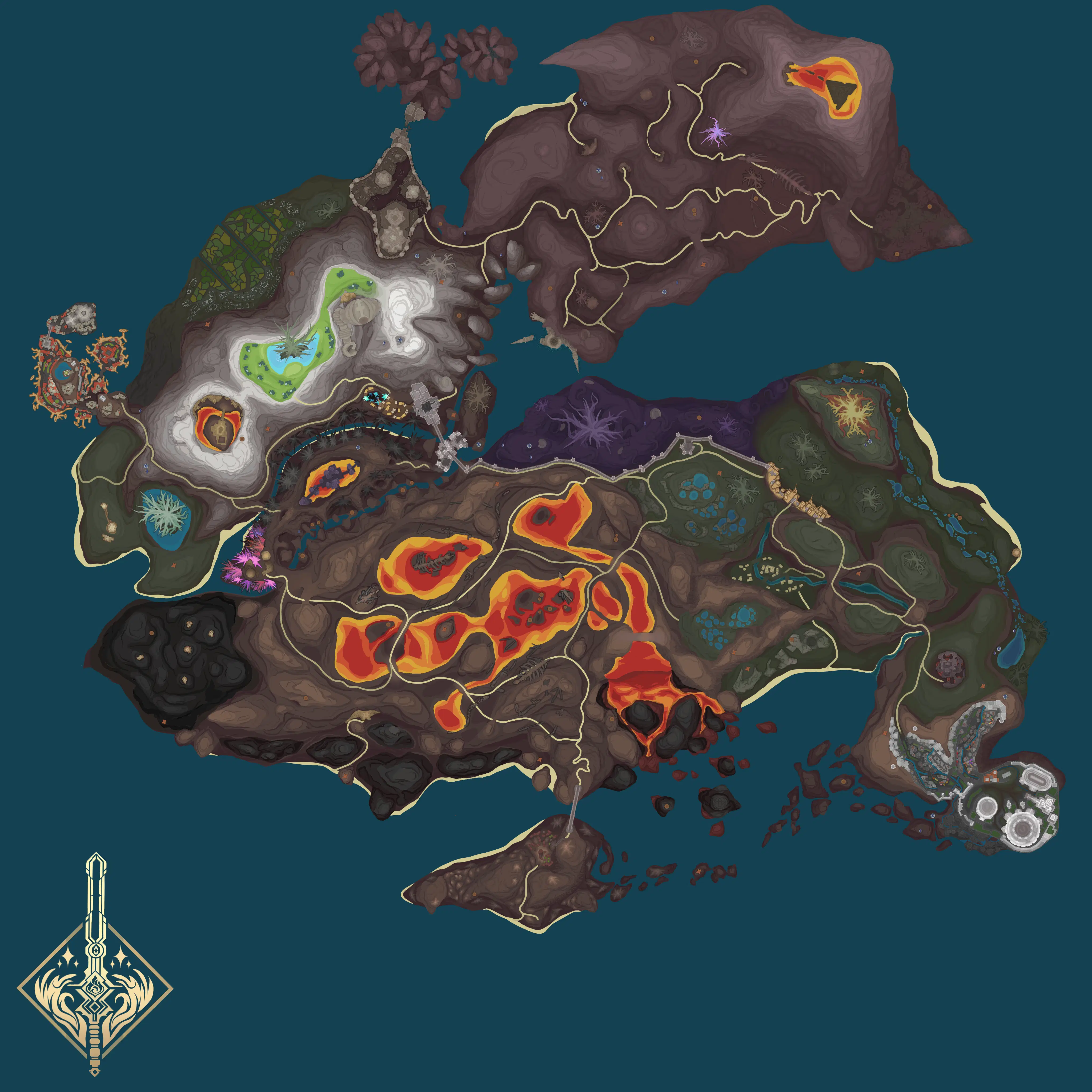 Completed Part 1: Fan-made map of Natlan Genshin Impact | HoYoLAB