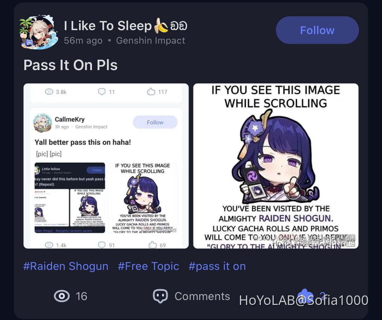 Pass this on so it can be a loop Genshin Impact | HoYoLAB