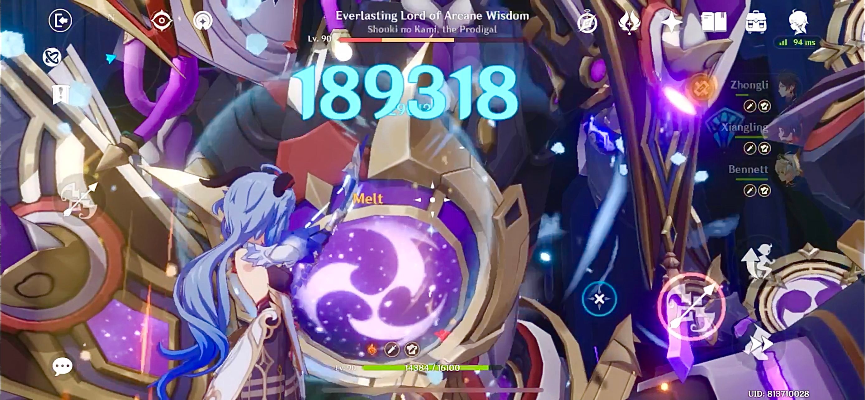 Finally, my C0 Ganyu hits 189k. I can finally sleep peacefully. Genshin ...