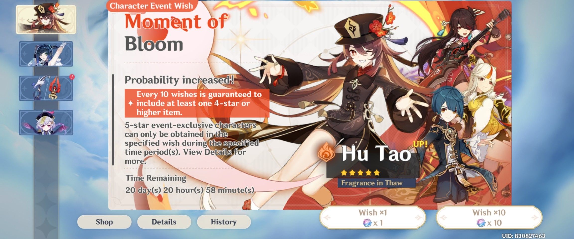 building pity on hu tao Genshin Impact | HoYoLAB