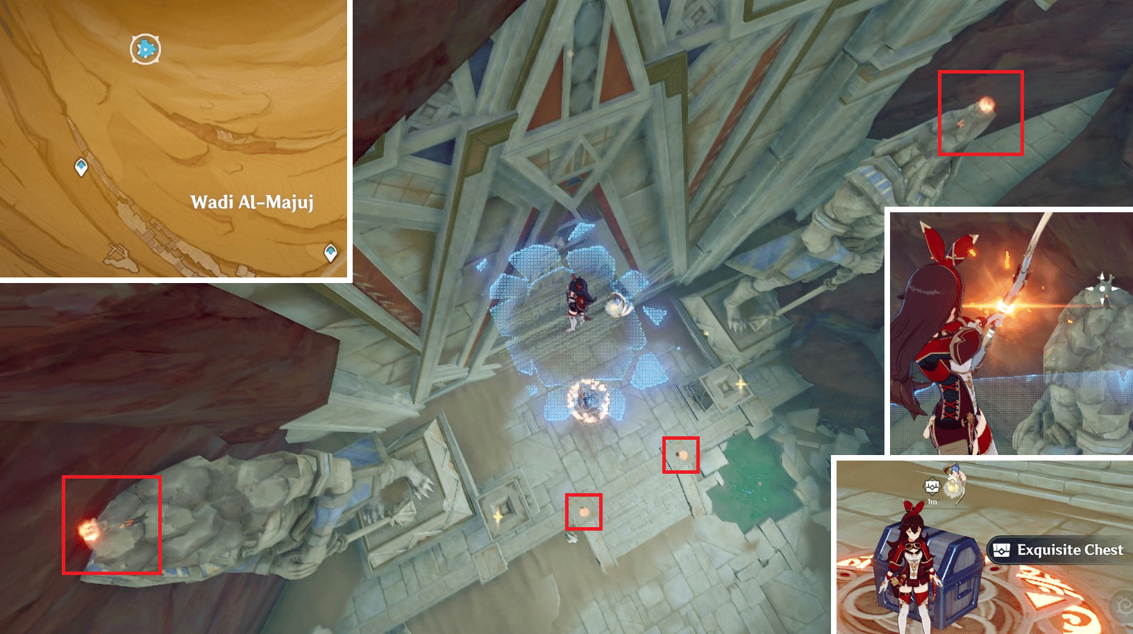 Sealed-area torch puzzle (unlocked during "Memories of Gurabad ...