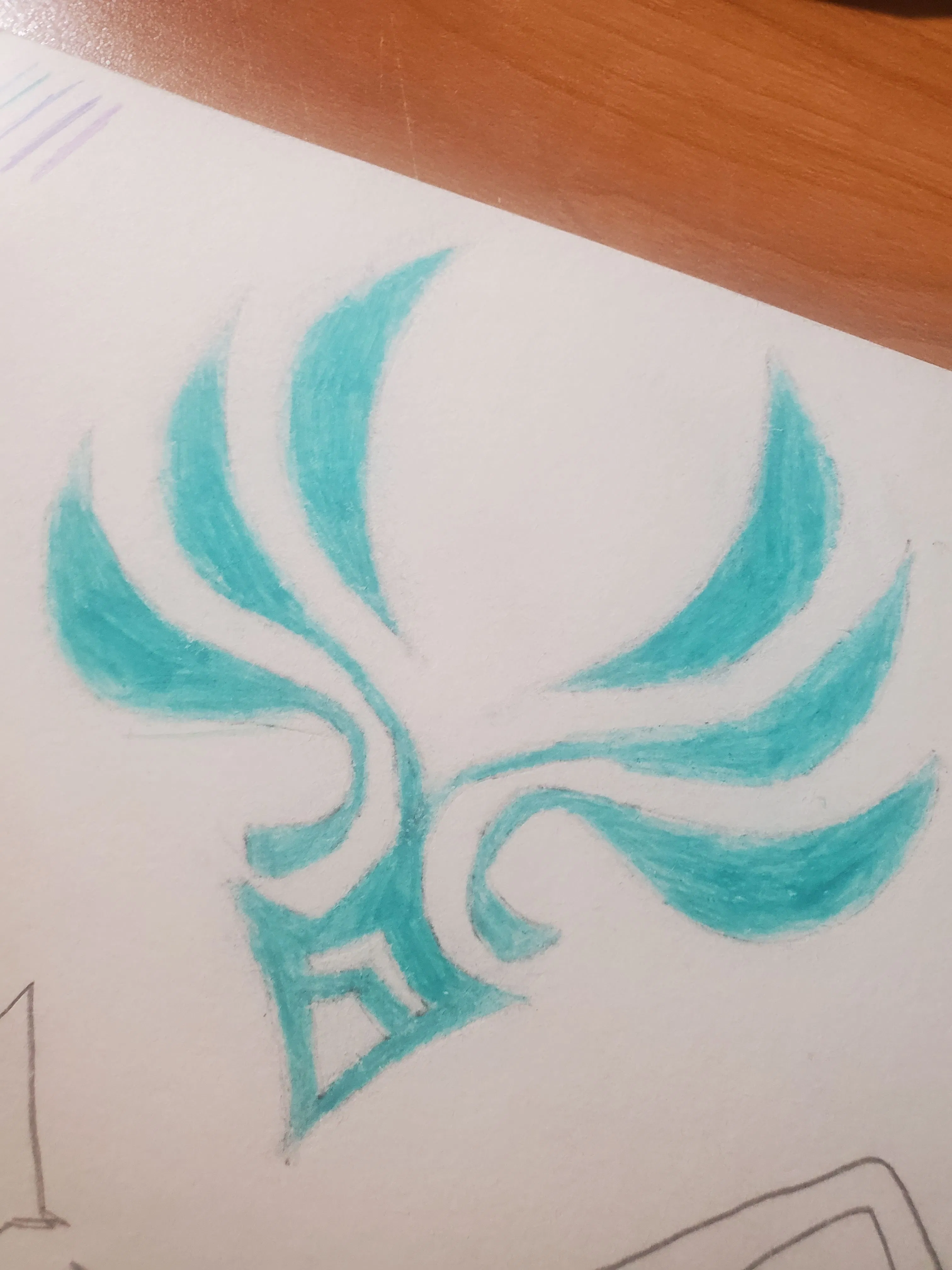 I drew the anemo symbol Genshin Impact | HoYoLAB
