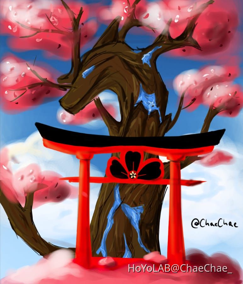 Sacred sakura drawing Genshin Impact | HoYoLAB