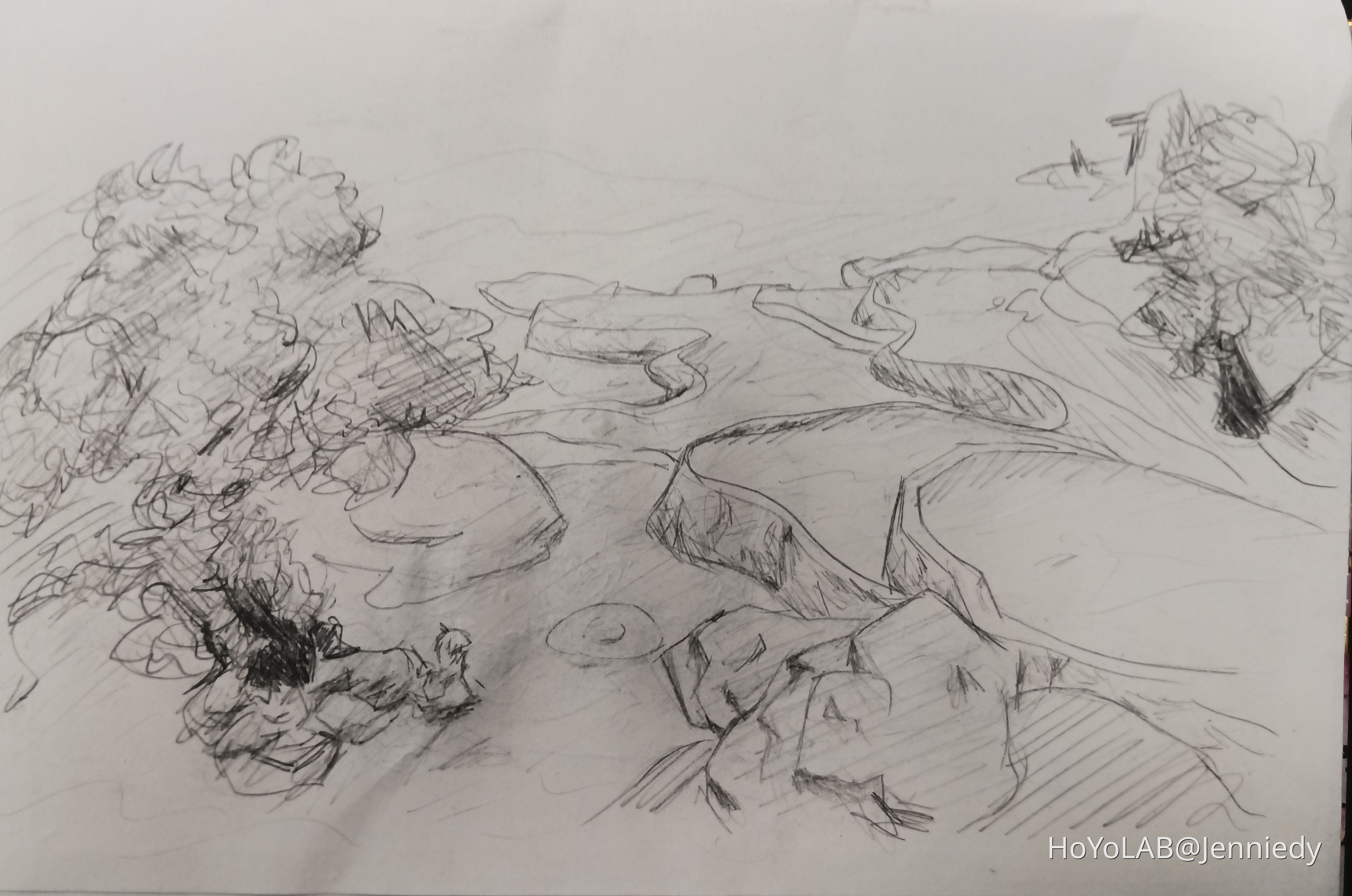 Sketch of Luhua Pool! Genshin Impact | HoYoLAB