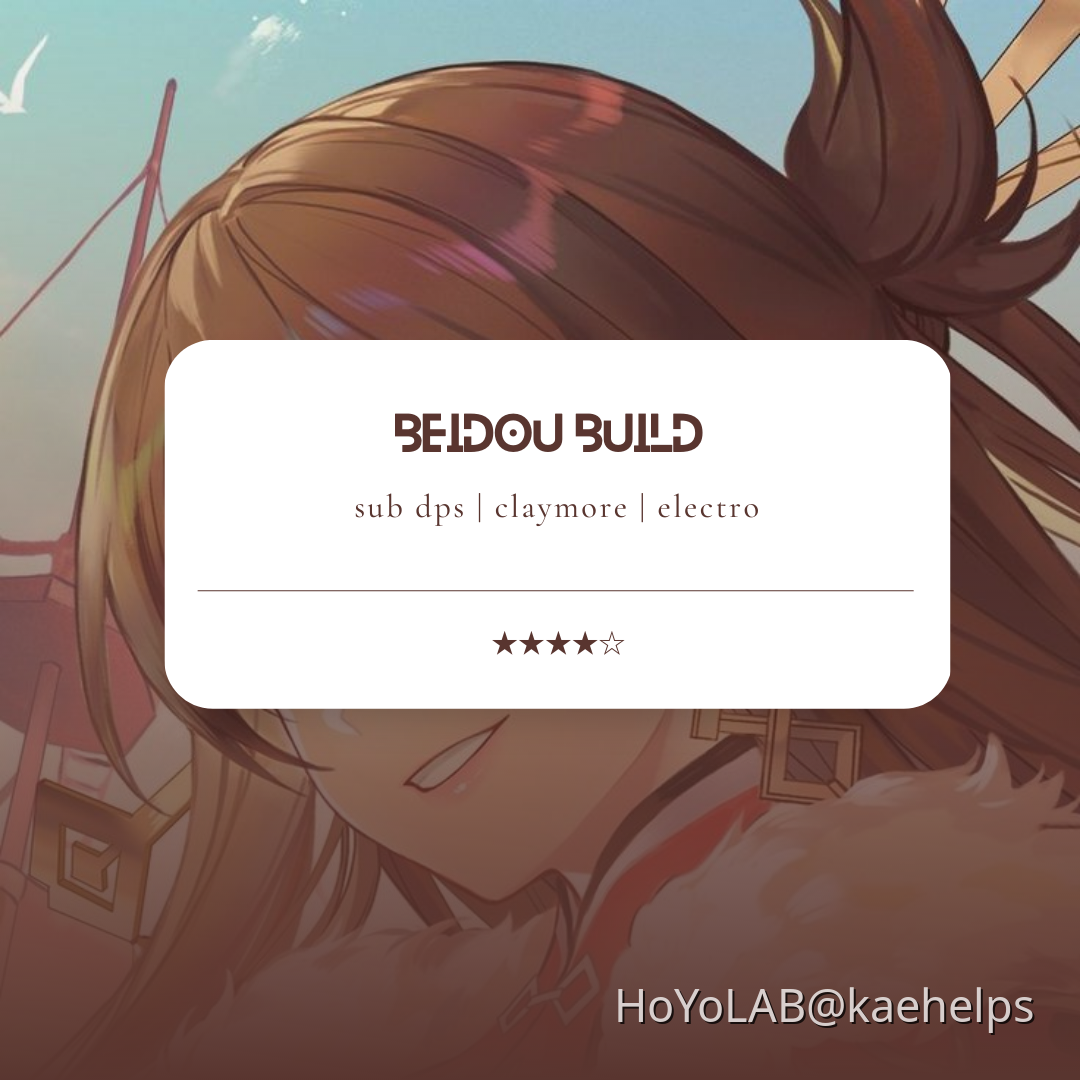 Beidou Sub Dps Build [3.4] Genshin Impact | HoYoLAB