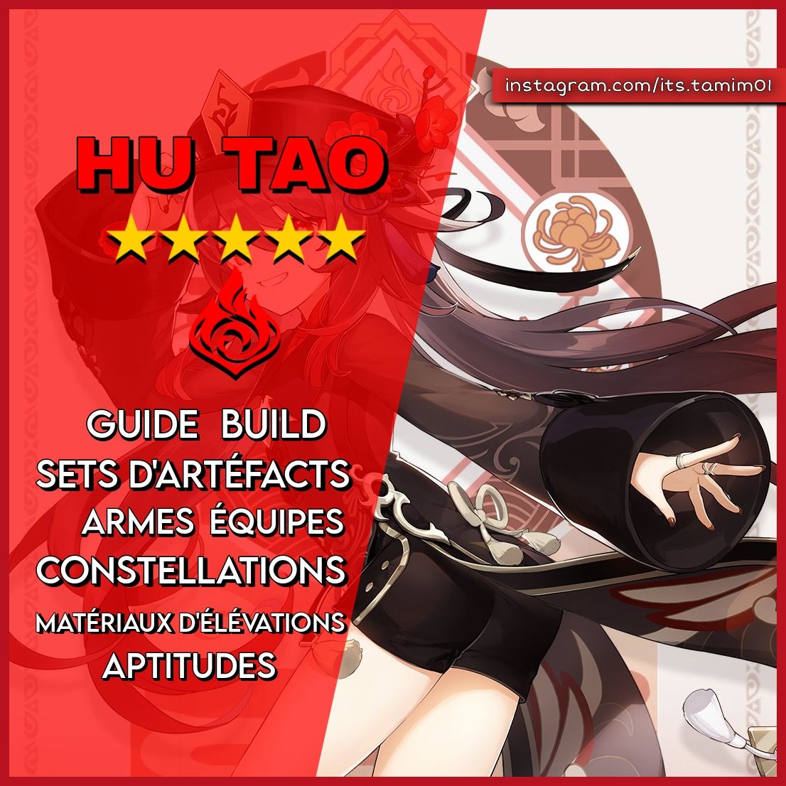 {Guide pour la version 3.4} Hu Tao Main DPS Pyro. -->Genshin Impact
