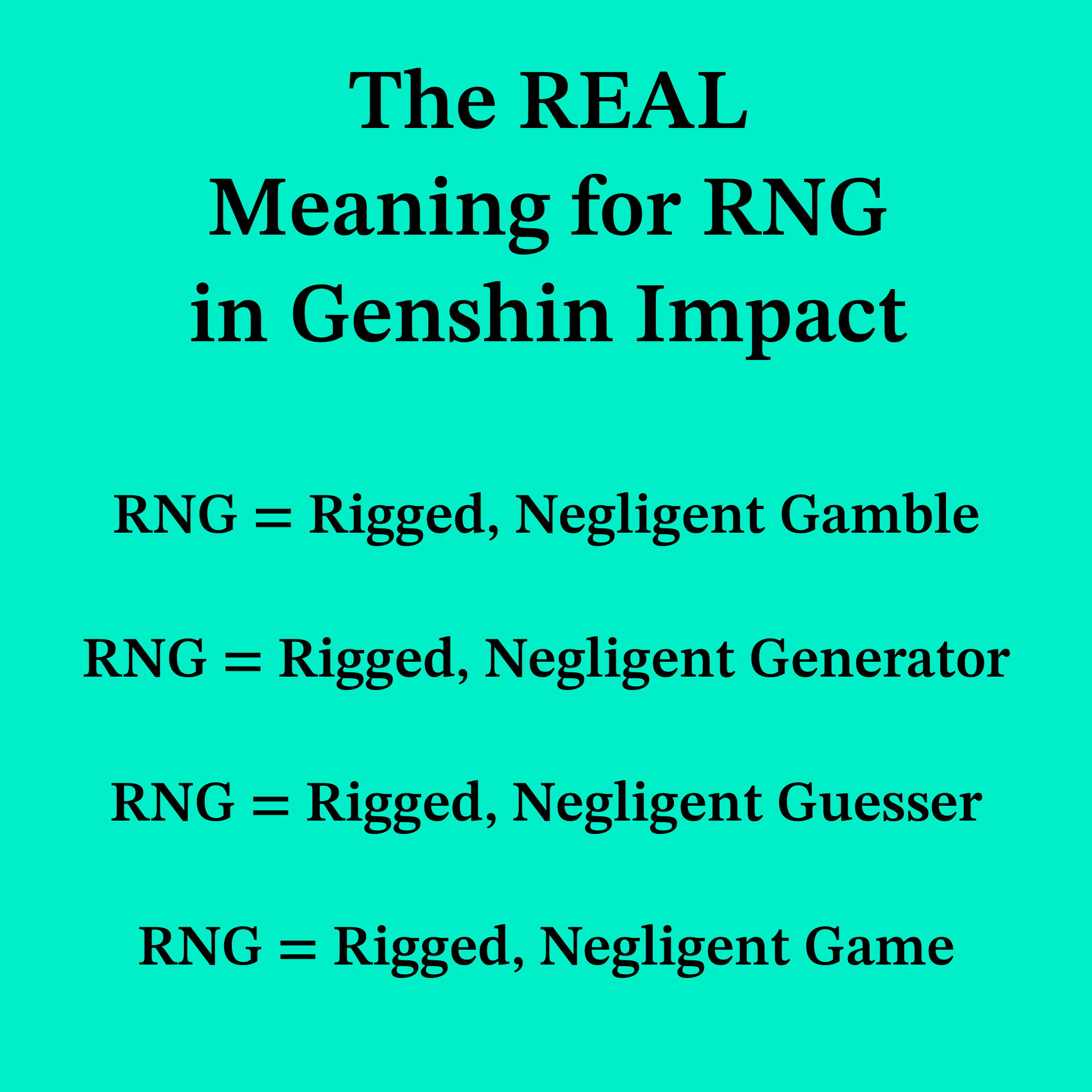 The RNG System for Genshin Impact is Hateful Genshin Impact | HoYoLAB